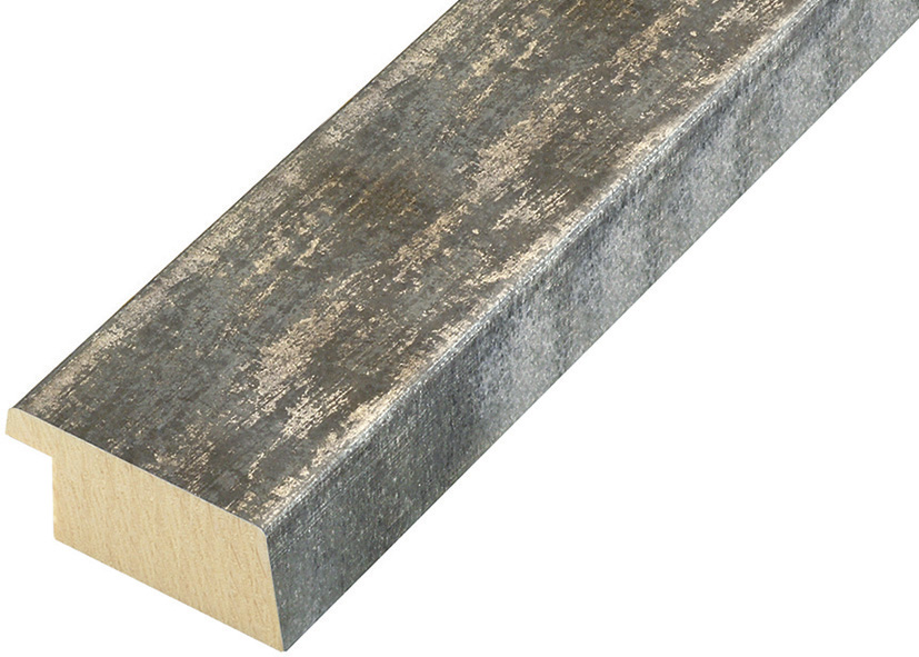 Asta abete larg.41mm alt.20 - screziata colore peltro | Rinaldin Cornici